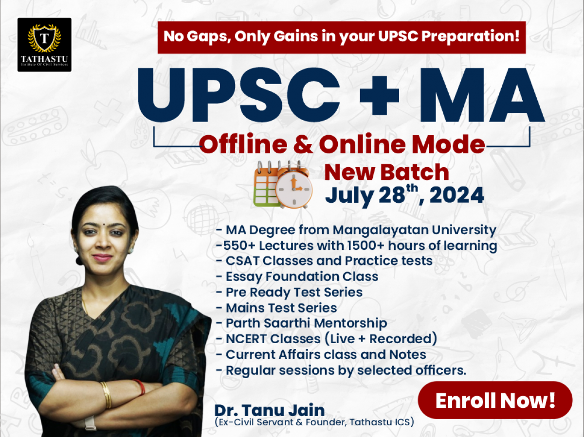 2 Years UPSC Coaching with MA Bachelors of Administration Degree